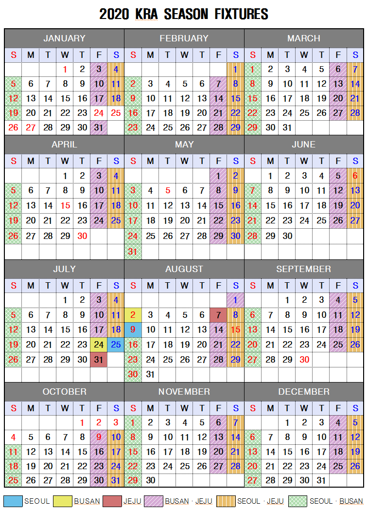 2020 Racing Schedule | Horse Racing in Korea